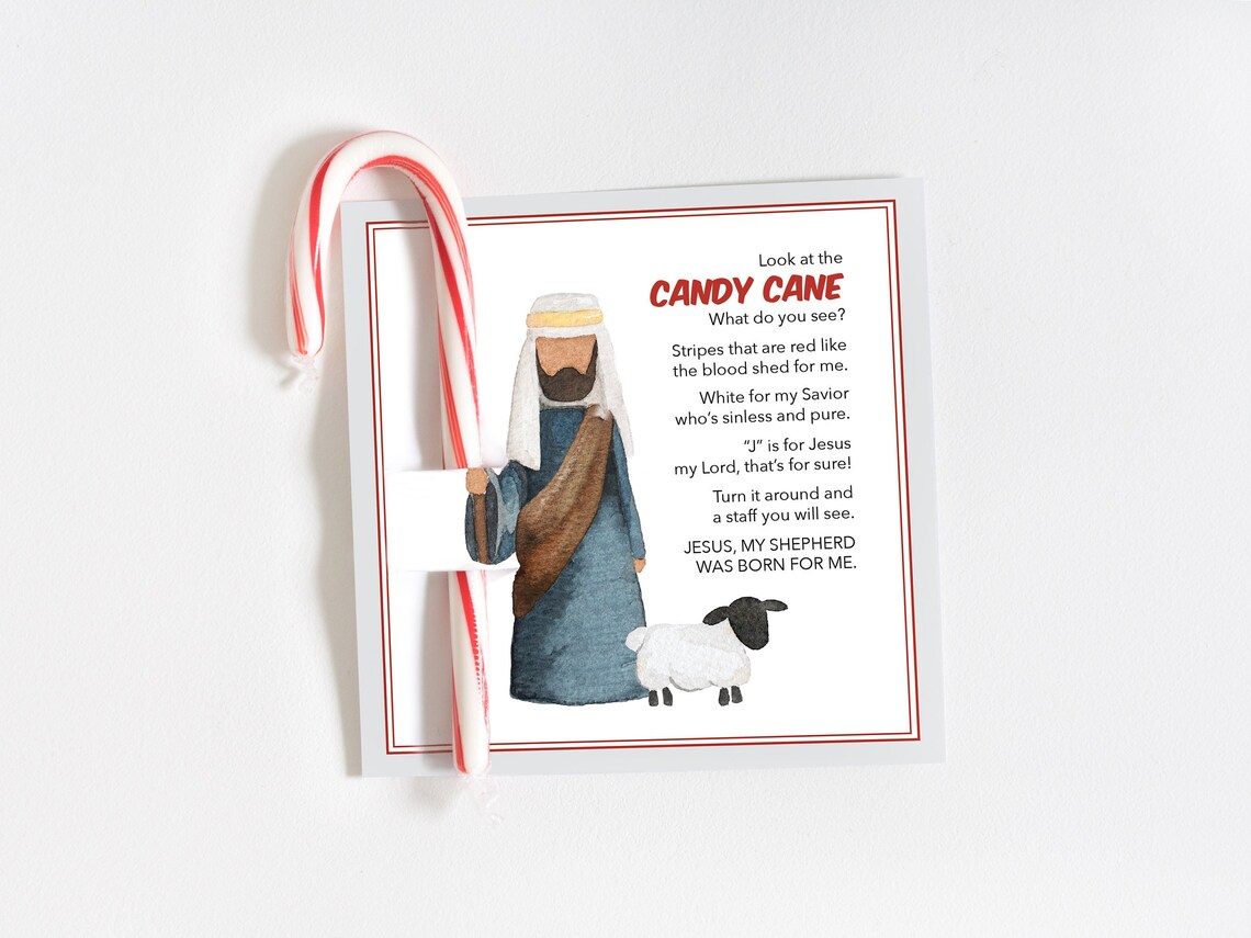 Candy Cane Legend, Candy Cane Holder, Christmas Favor, Candy Cane Poem ...