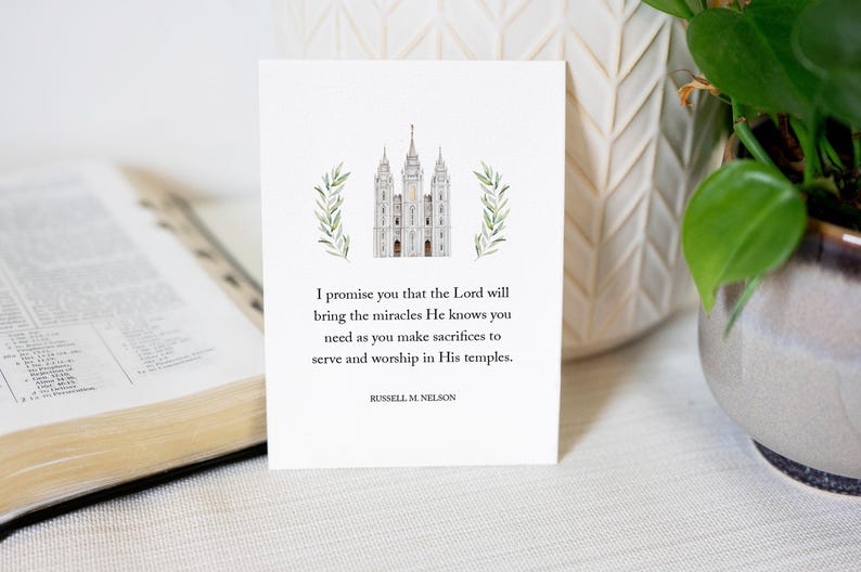 Temple Promises by President Russell M Nelson | Set of 10 LDS Temple ...