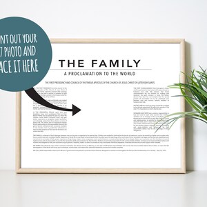 Family Proclamation With Photo Printable | LDS Art | LDS Poster | LDS ...