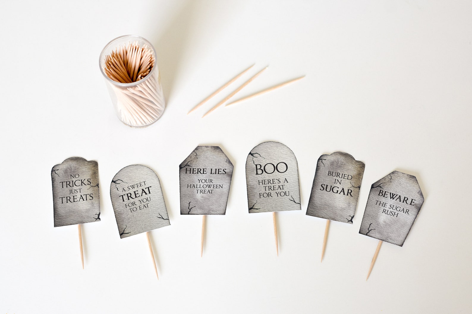 Tombstone Cupcake Toppers | Halloween Gravestone Party Decor ...