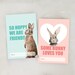 Bunny Valentine Cards, Printable Valentine, Valentine Tags, Classroom ...