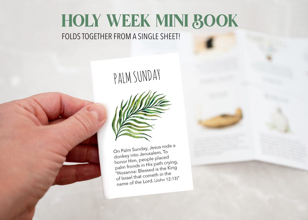 LDS Holy Week Mini Book | Children's Holy Week Gift | Holy Week Kids ...