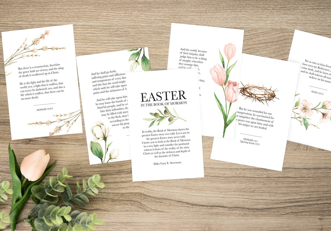 Easter in the Book of Mormon | Printable Scripture Cards | LDS Easter ...