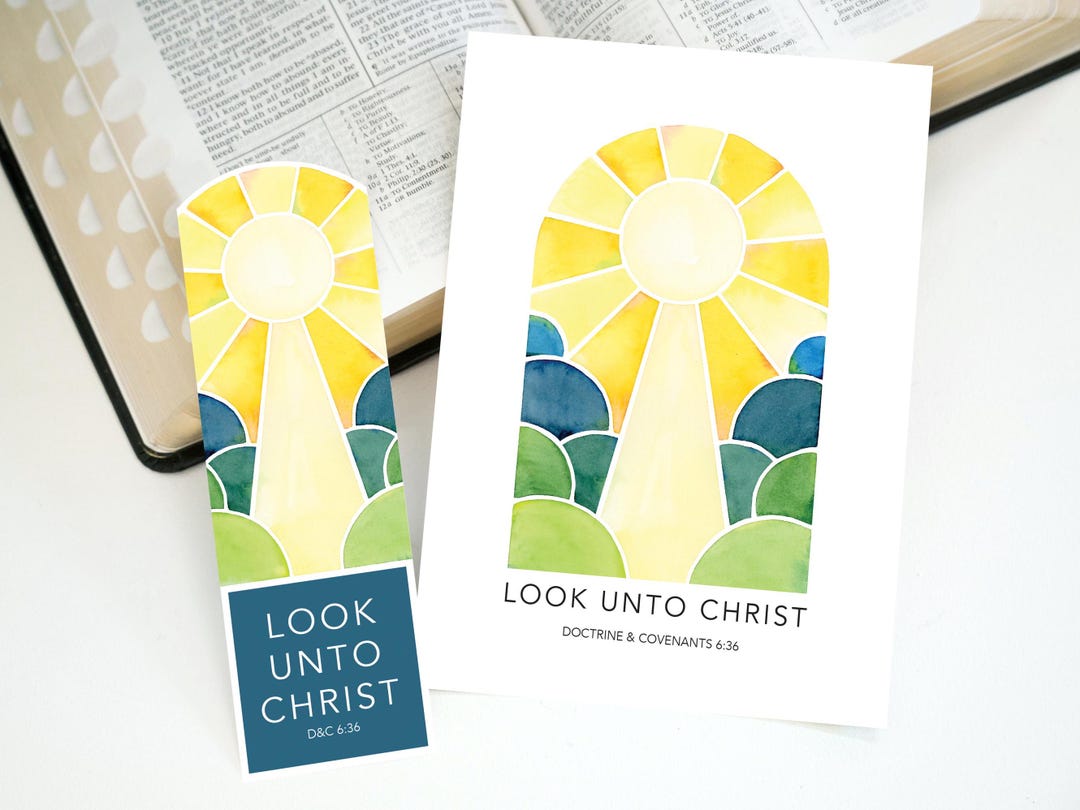 Look Unto Christ | 2025 Youth Theme Poster and Book Mark | D&C 6:36 ...