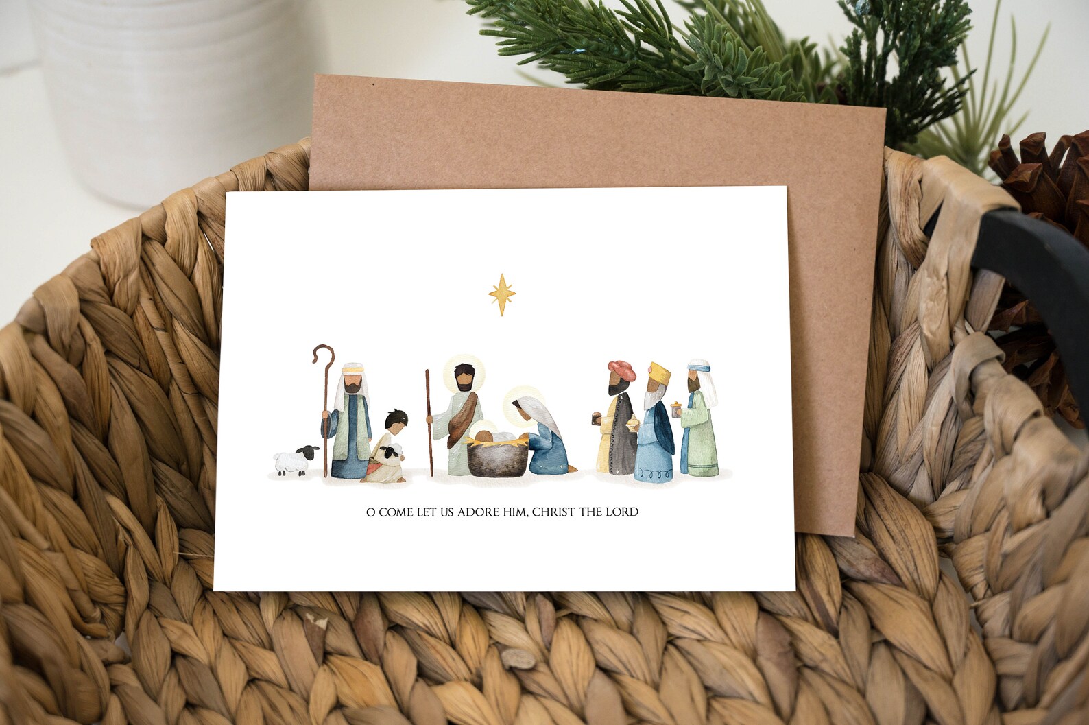 Printable Nativity Card | Christian Christmas Card | Holiday Greeting ...