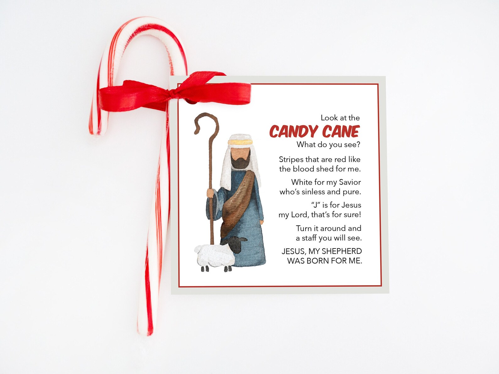 Candy Cane Legend, Candy Cane Tag, Christmas Favor, Candy Cane Poem ...
