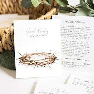 LDS Holy Week Study Cards | Printable Easter Story | LDS Easter Advent ...
