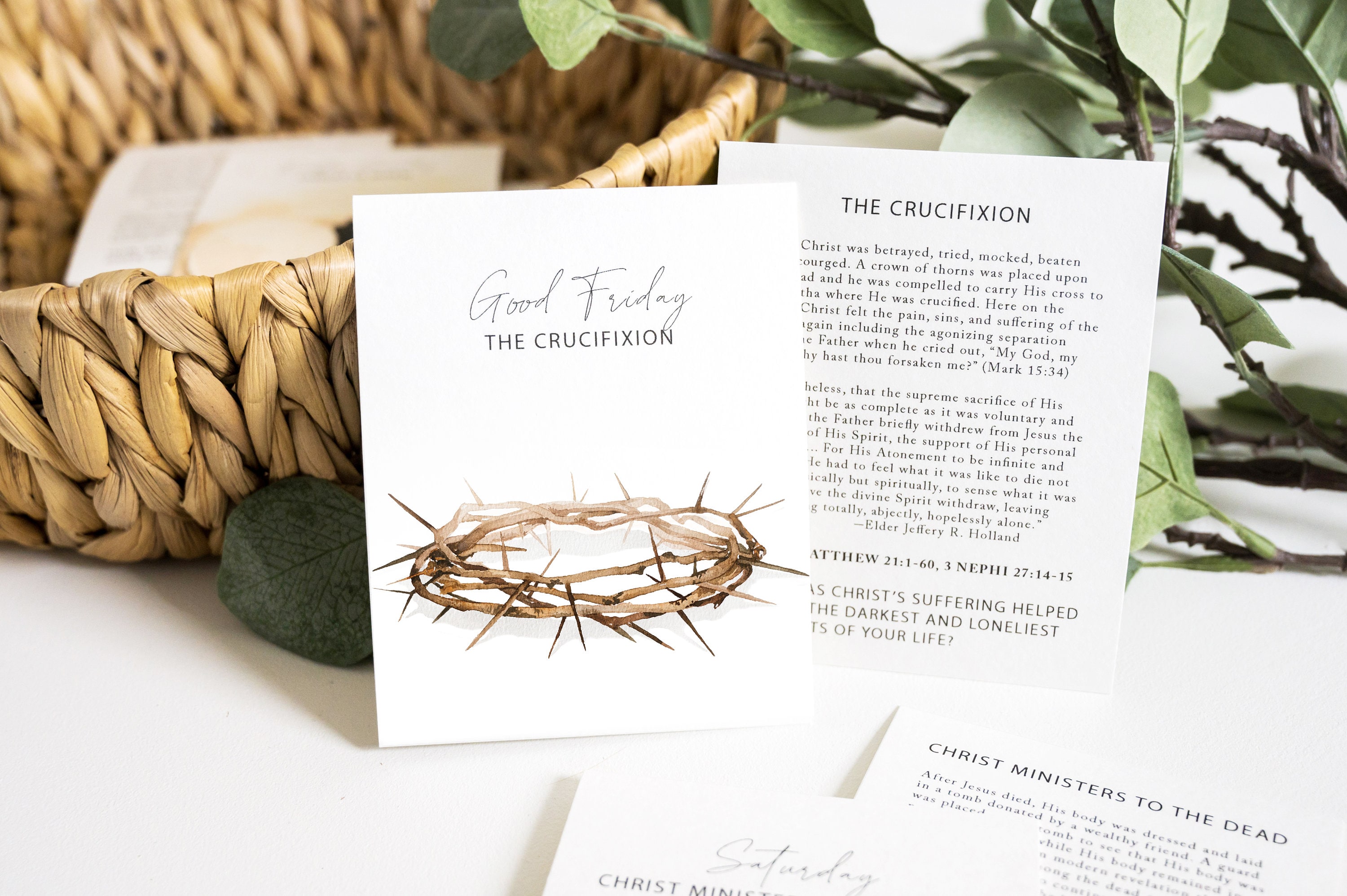 LDS Holy Week Study Cards Printable Easter Story LDS - Etsy Canada