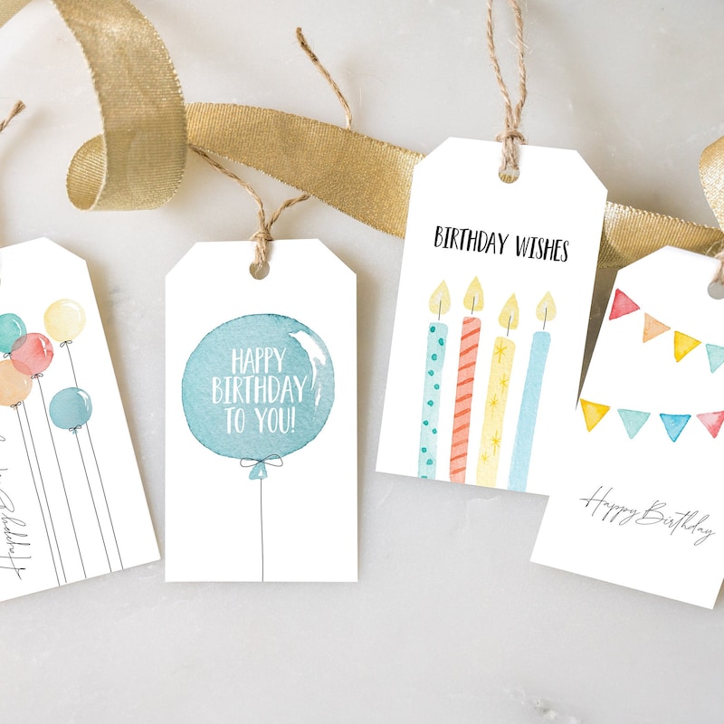 Happy Birthday Tags - Etsy