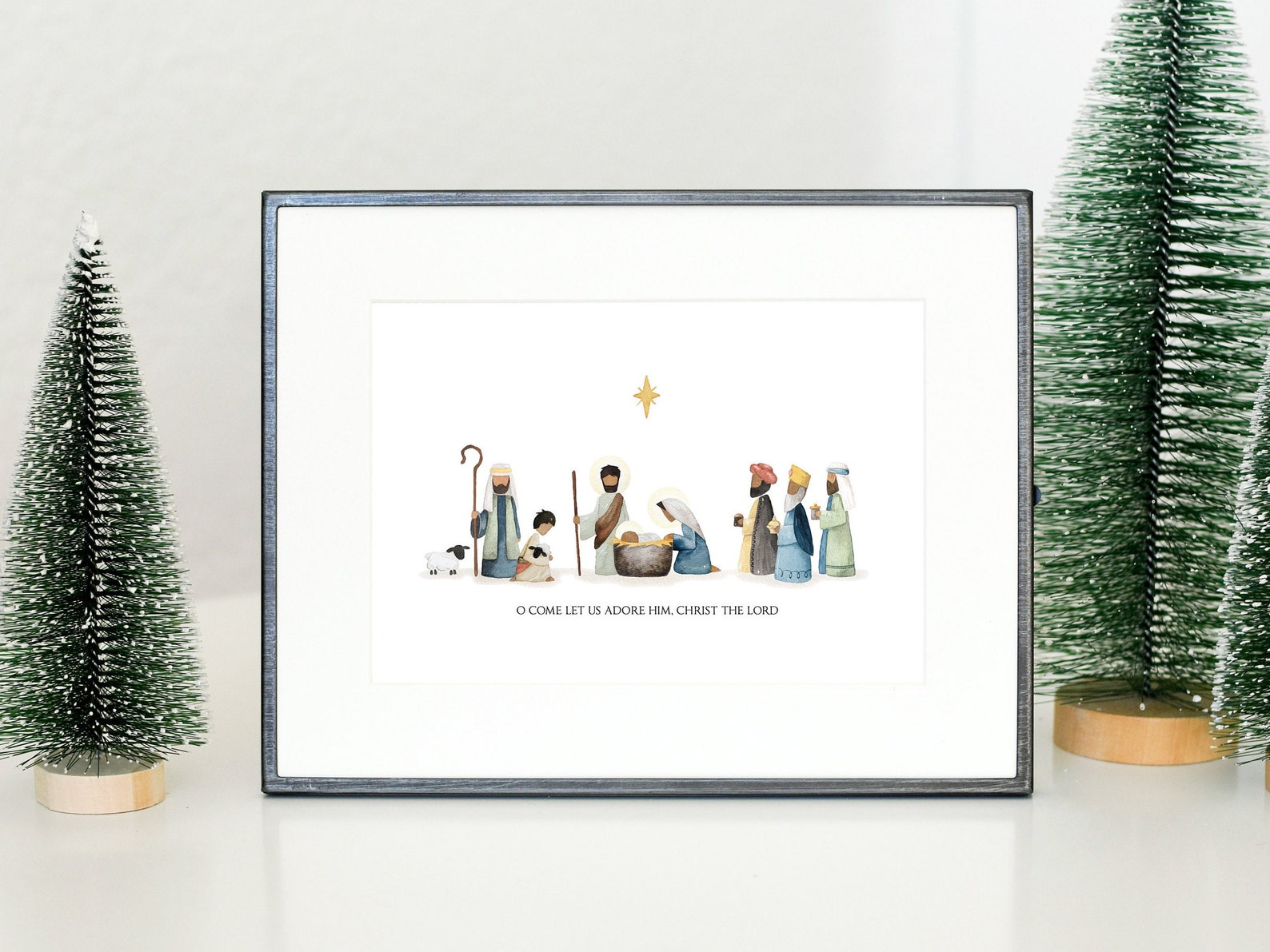 Printable Nativity Art Christmas Nativity Scene Birth of - Etsy