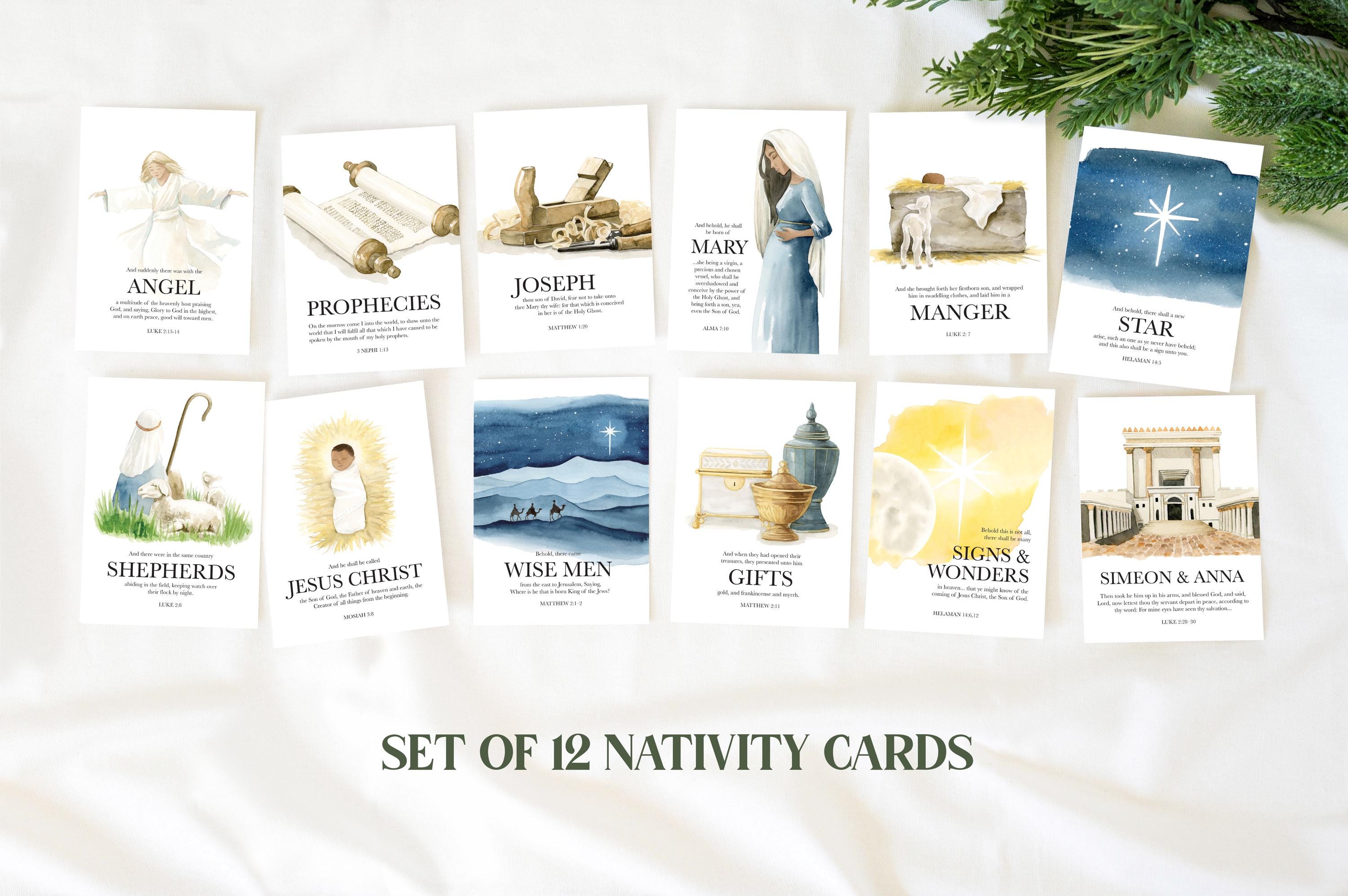 LDS Christmas Nativity Study Cards | 12 Devotionals for a Christ ...