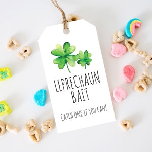 Leprechaun Bait, Printable Tag, St Patricks Day Tag, Shamrock Tag ...