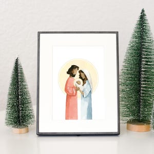 Holy Family Christmas Nativity Print | Printable Christian Christmas ...