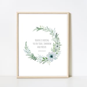 Heaven is Cheering You on Today, Tomorrow and Forever, Printable LDS ...