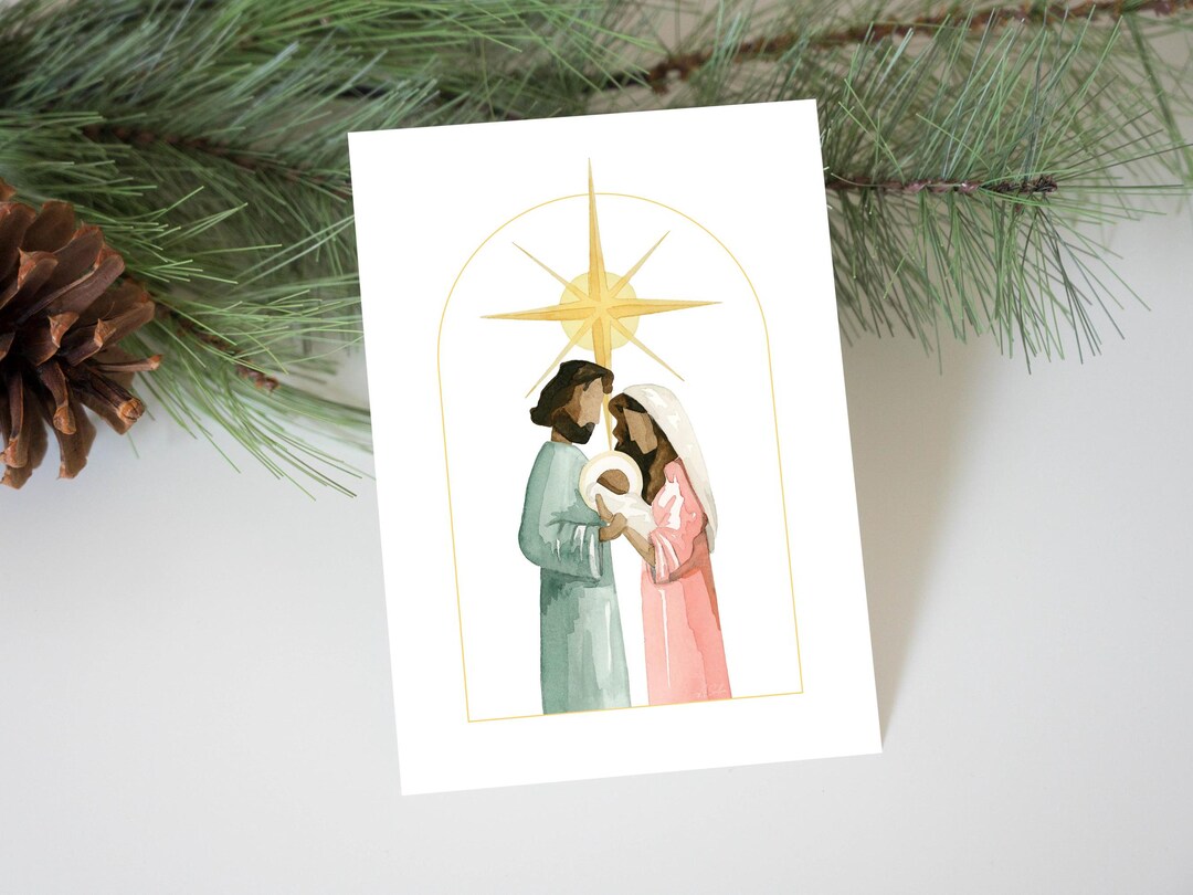 Holy Family Christmas Nativity Print | Printable Christian Christmas ...