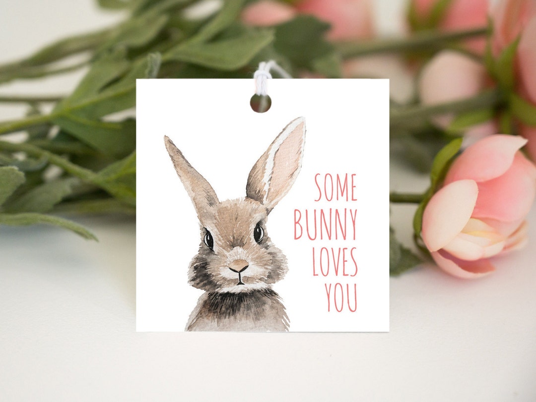Some Bunny Loves You | Printable Valentine Tag | Printable Easter Tag ...