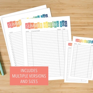 Summer Reading Log | Printable Reading Chart | Kids Reading List ...
