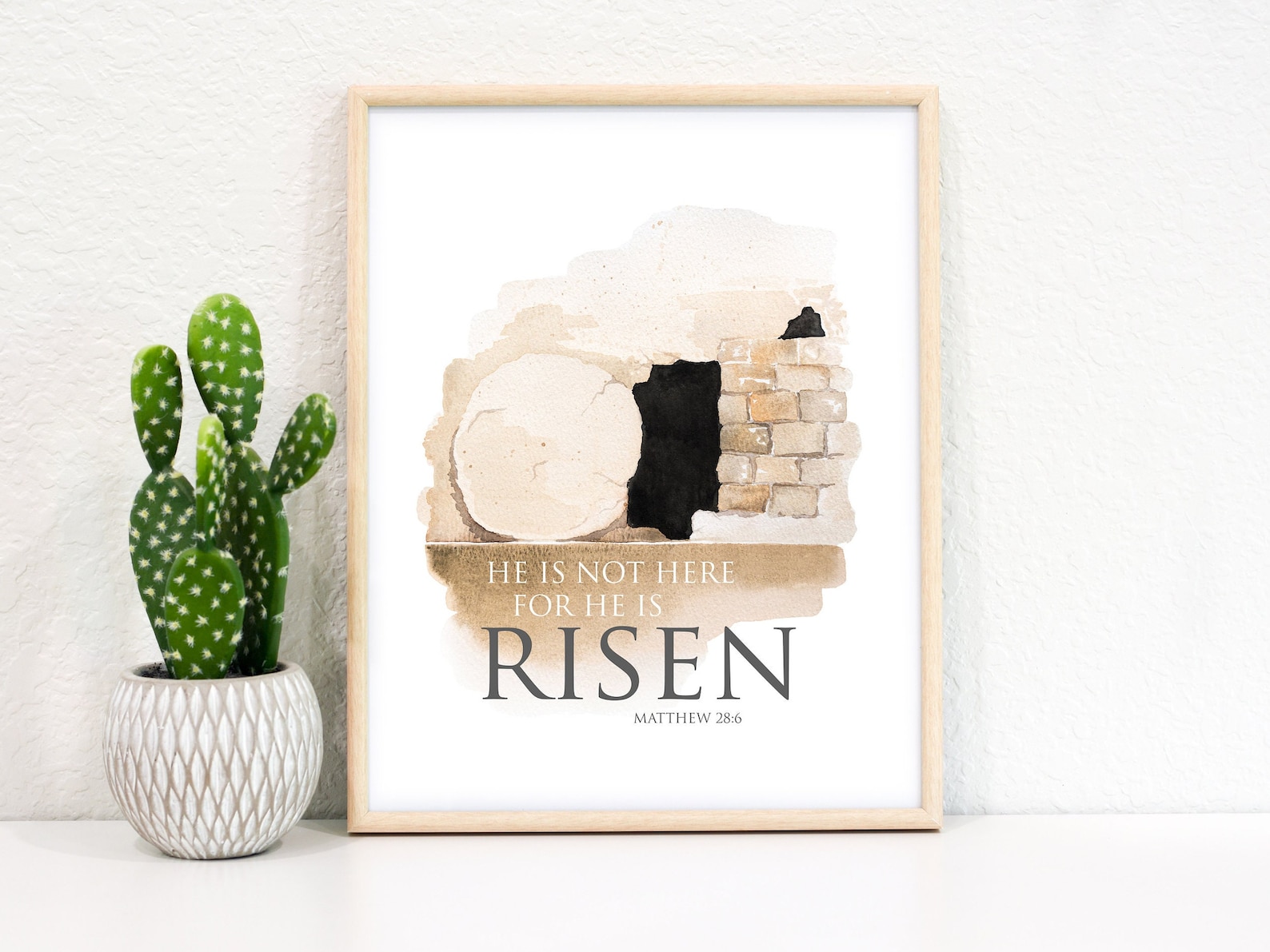 He is Not Here, He is Risen Easter Sign. Printable Christian Wall Art ...