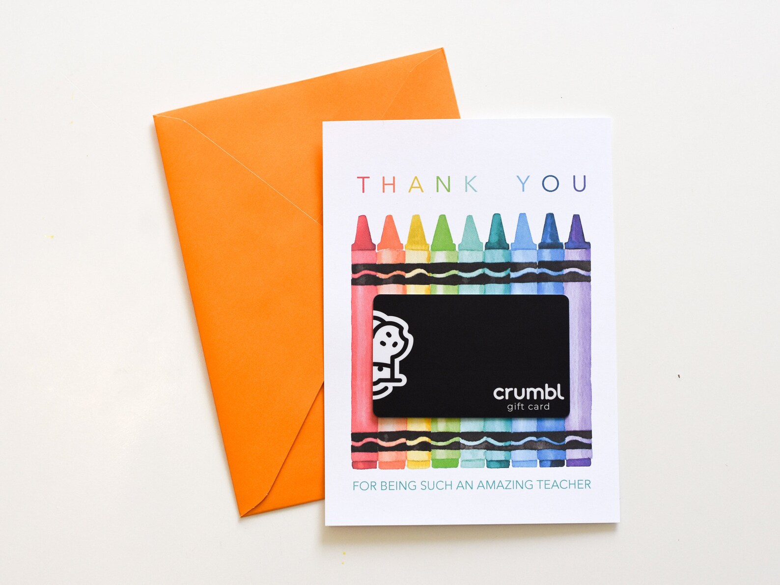 Colorful Crayons Teacher Appreciation Gift Card Holder. 5x7 - Etsy