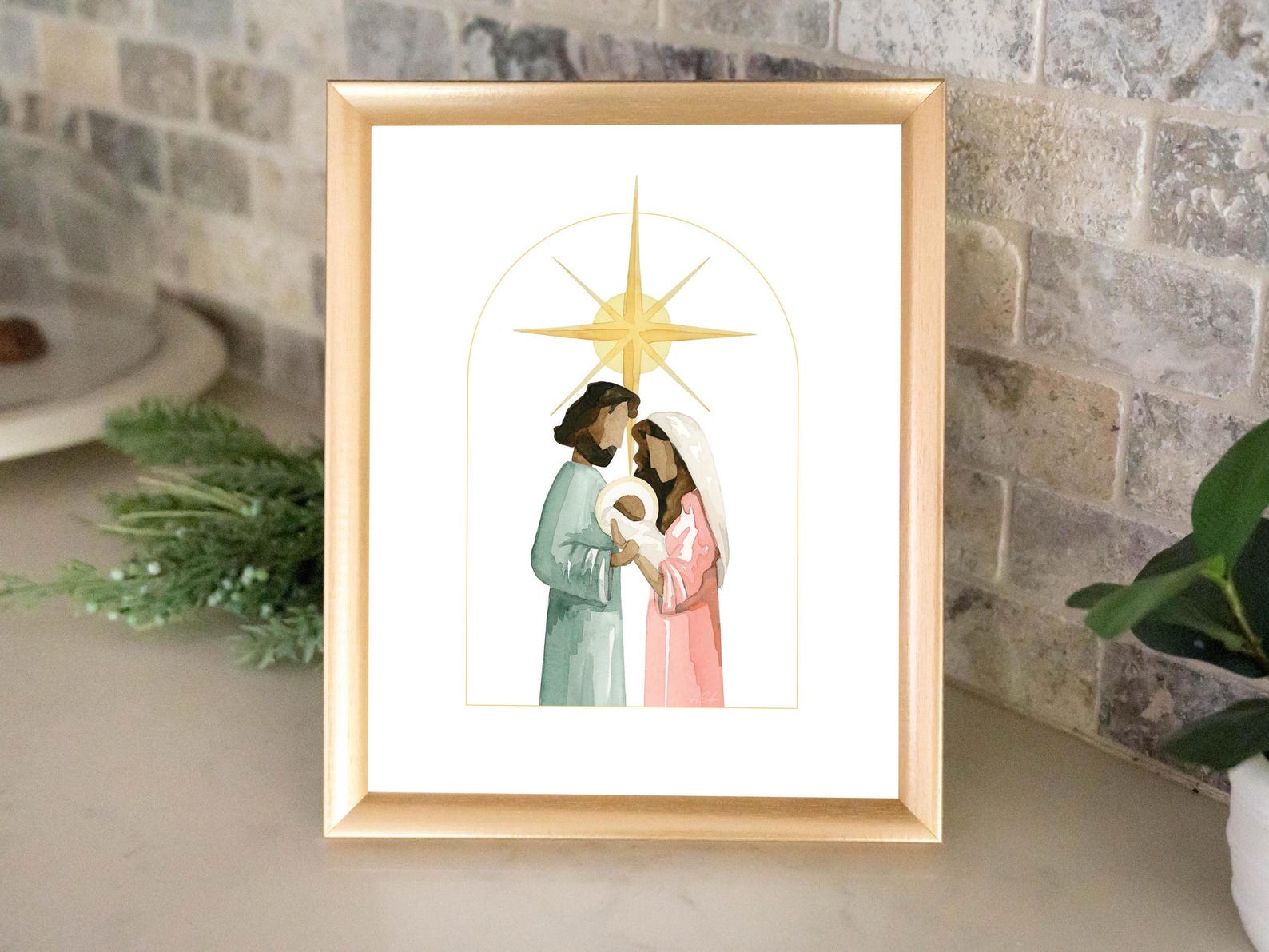 Holy Family Christmas Nativity Print | Printable Christian Christmas ...