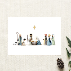 Printable Nativity Art | Christmas Nativity Scene | Birth of Christ ...