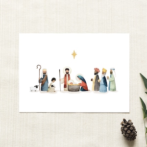 Printable Nativity Art | Christmas Nativity Scene | Birth of Christ ...