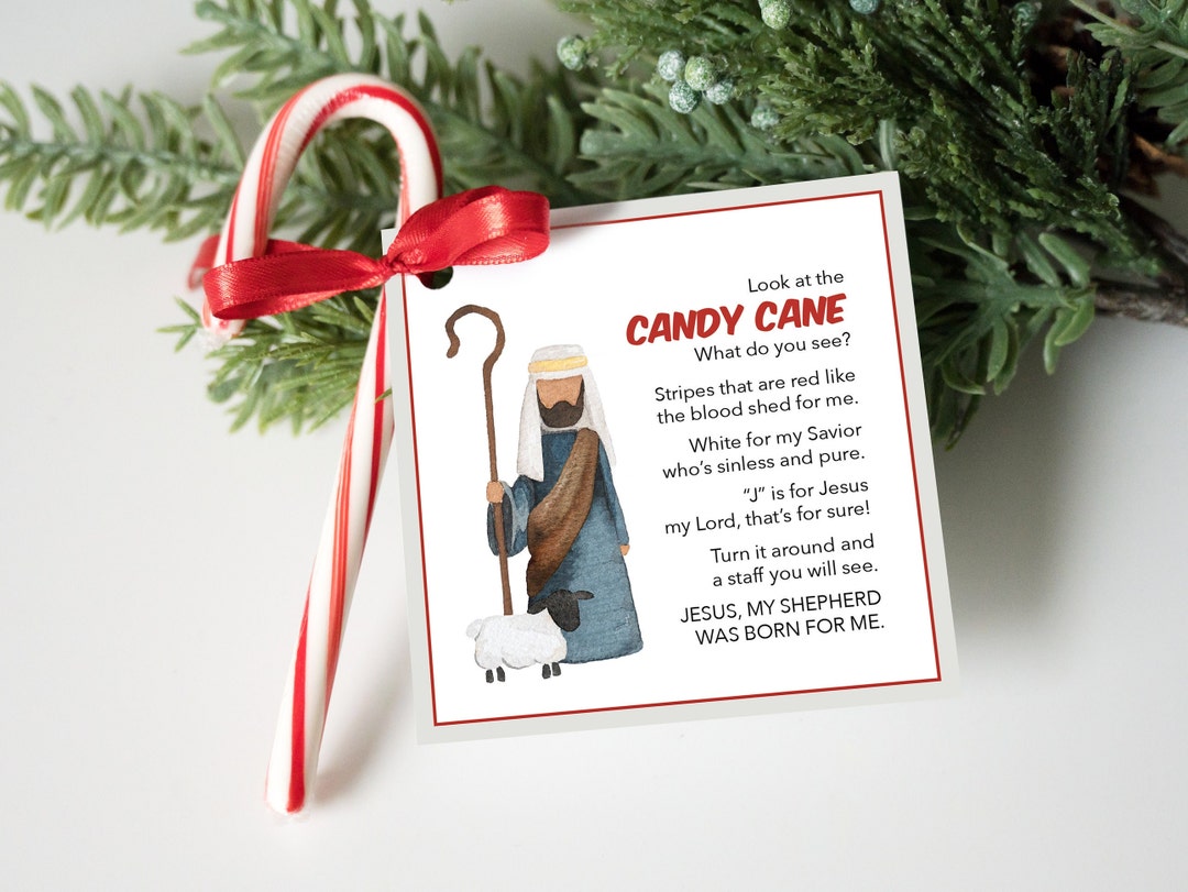 Candy Cane Legend, Candy Cane Tag, Christmas Favor, Candy Cane Poem ...