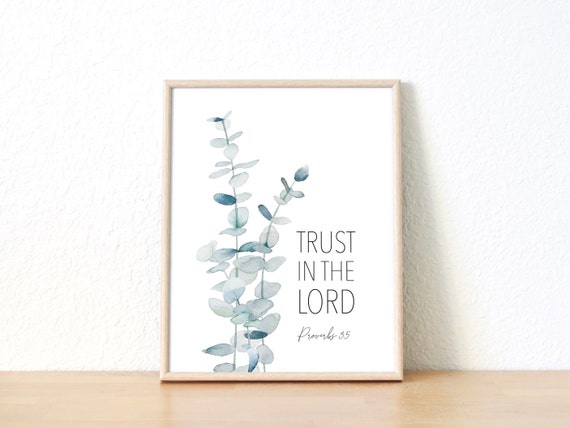 Trust in the Lord Proverbs 3:5-6 LDS Printable Art LDS - Etsy