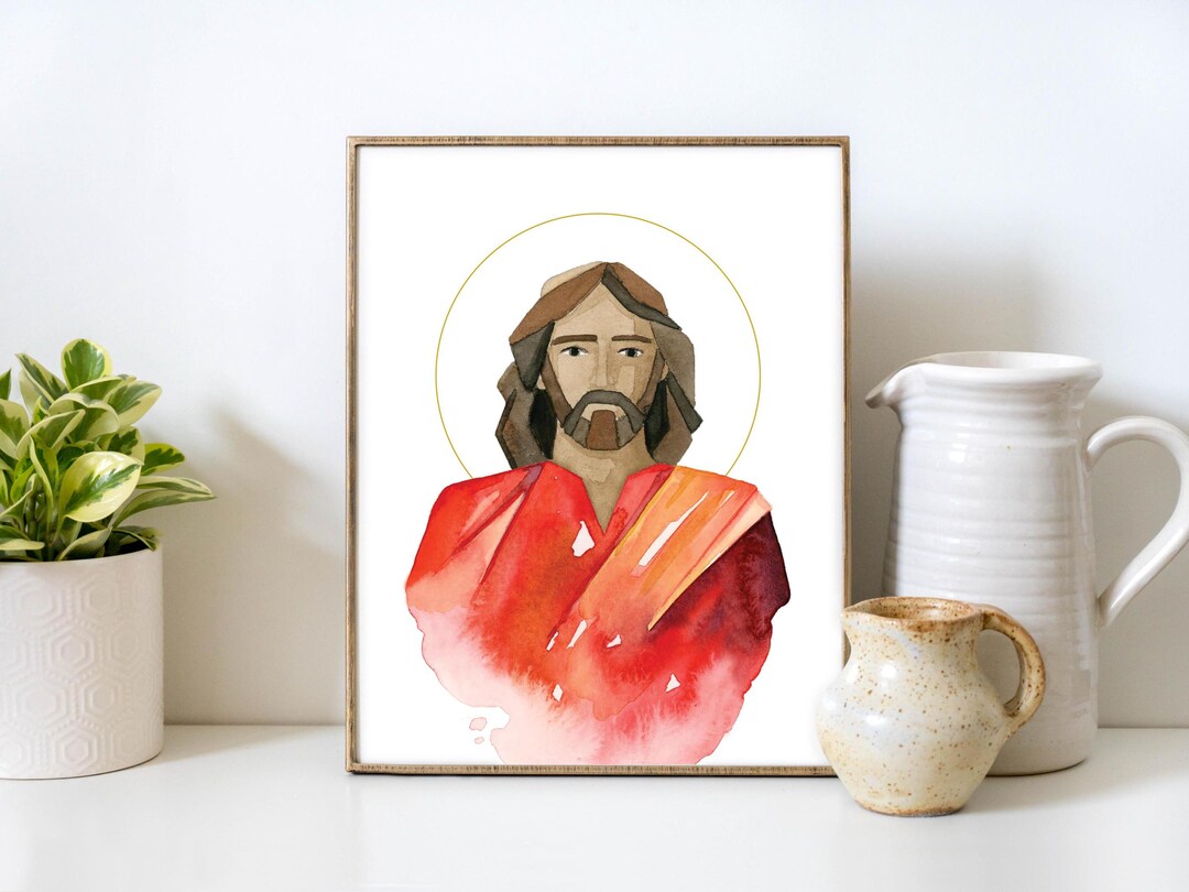 Jesus Christ Watercolor Painting | Hand-painted Printable Christian Art ...