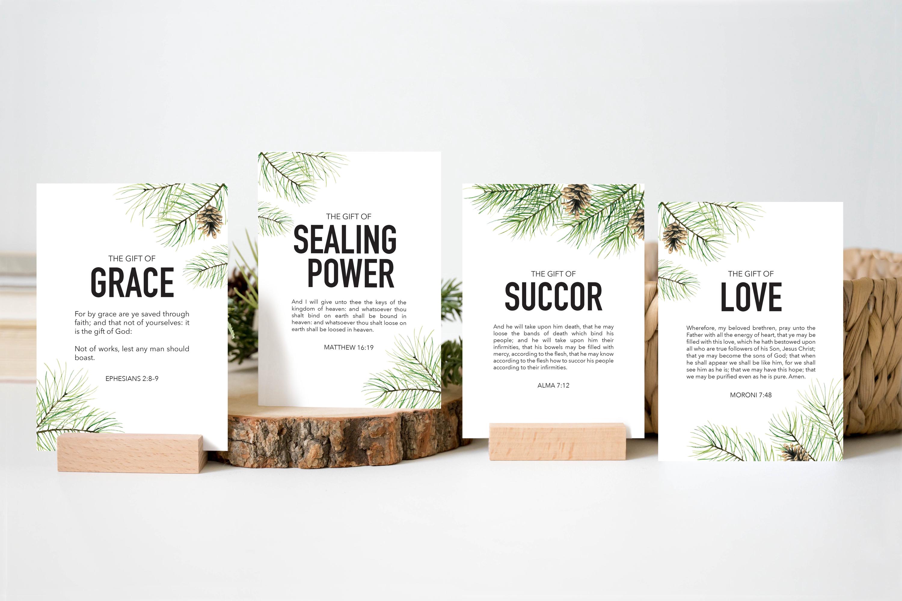 LDS Christmas Advent Scripture Card Set | 25 Gifts of Christ (digital ...