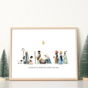 Printable Nativity Art | Christmas Nativity Scene | Birth of Christ ...