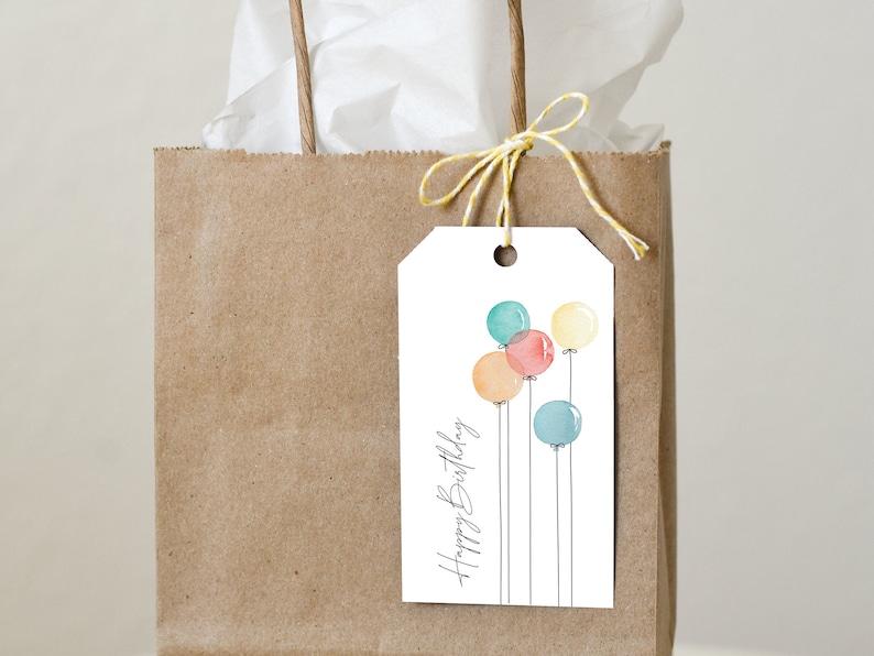 Printable Birthday Tags Set | Happy Birthday Gift Tags | Birthday ...