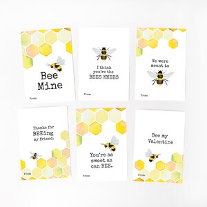 Bee Valentine Cards, Printable Valentine, Valentine Tags, Classroom ...