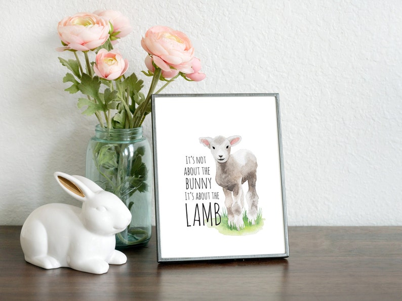 It's Not About the Bunny It's About the Lamb Easter - Etsy