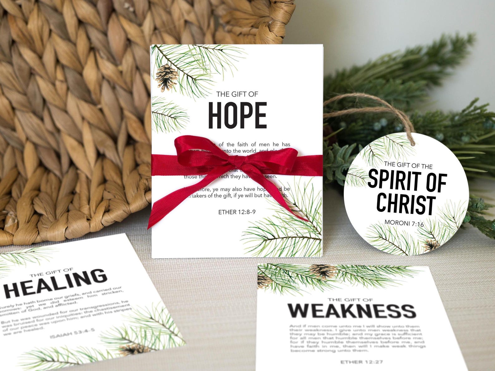 LDS Christmas Advent Scripture Card Set | 25 Gifts of Christ (digital ...