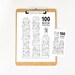 Printable Book Tracker Bookmark 25 50 100 Book Challenge Reading ...