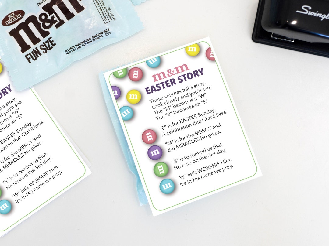 M&m Easter Story | Easter Poem | Printable Easter Tag | Christian ...