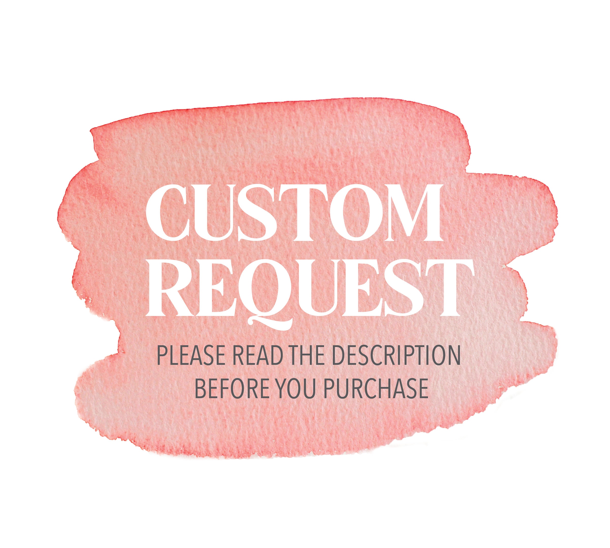 Custom Request, Custom Design, Custom Add On, Customization Text ...
