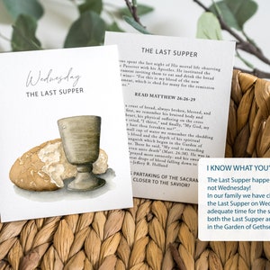 LDS Holy Week Study Cards Printable Easter Story LDS Easter Advent ...