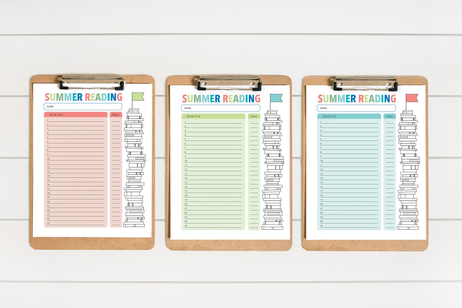 Summer Reading Chart Reading Tracker Summer Reading List | Etsy