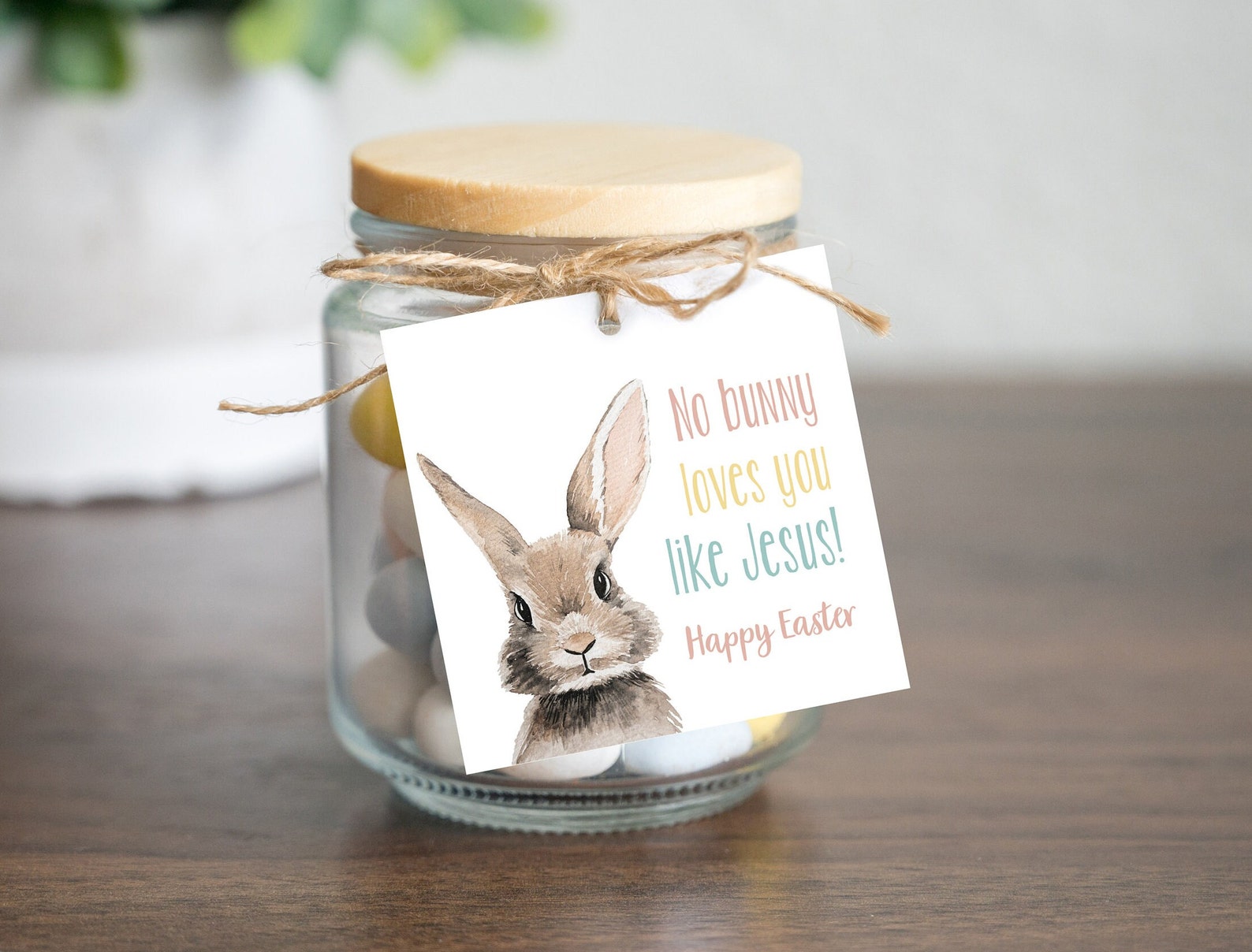 No Bunny Loves You Like Jesus | Printable Easter Tag | Christian Easter ...