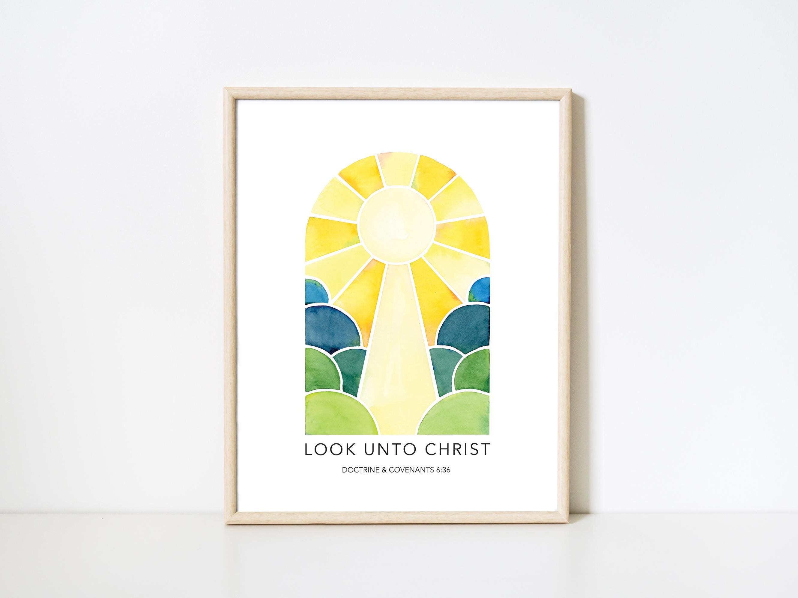 Look Unto Christ | 2025 Youth Theme Poster and Bookmark | LDS Art ...