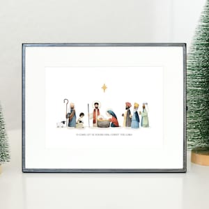 Printable Nativity Art | Christmas Nativity Scene | Birth of Christ ...