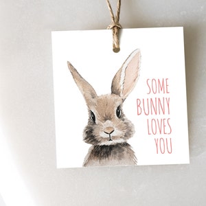 Some Bunny Loves You | Printable Valentine Tag | Printable Easter Tag ...