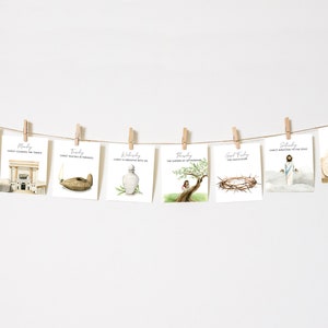LDS Holy Week Study Cards | Printable Easter Story | LDS Easter Advent ...