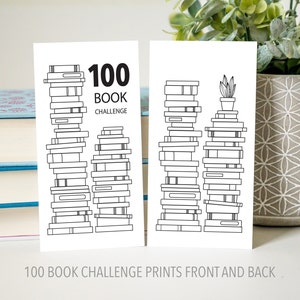 Printable Book Tracker Bookmark | 25 50 100 Book Challenge | Reading ...