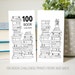 Printable Book Tracker Bookmark 25 50 100 Book Challenge Reading ...