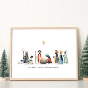 Printable Nativity Art | Christmas Nativity Scene | Birth of Christ ...