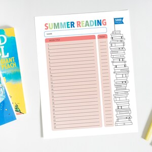 Summer Reading Chart, Reading Tracker, Summer Reading List, Reading Log ...
