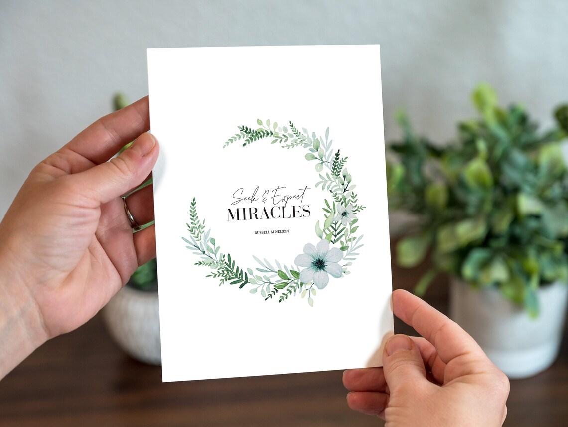 Seek and Expect Miracles | Russell Nelson Quote | LDS Wall Art ...